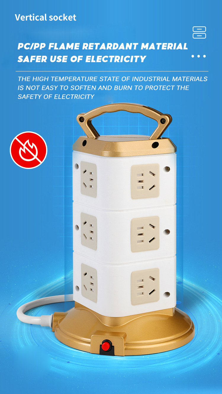 5 Layer 5 Meter Wire Universal Tower Extension Socket UK Power Socket ...