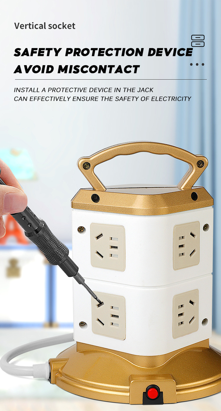 5 Layer 5 Meter Wire Universal Tower Extension Socket UK Power Socket ...