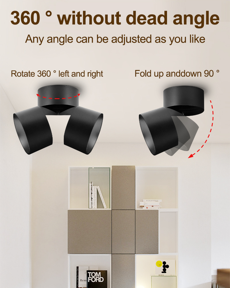 Led Foldable Downlight Spotlight 7/10/15/40W Surface Down Lights Ceiling Lamp Living Room ...