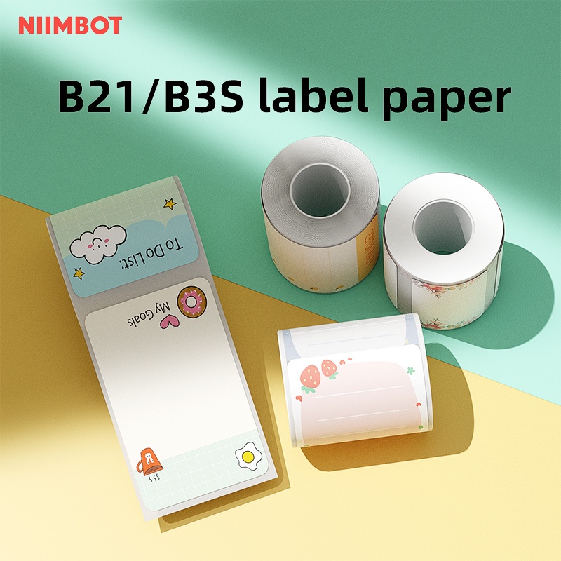 Niimbot B21/B3S/B1/B203 White Label Colorful Label tape Label Sticker Label Maker Label Printer ...