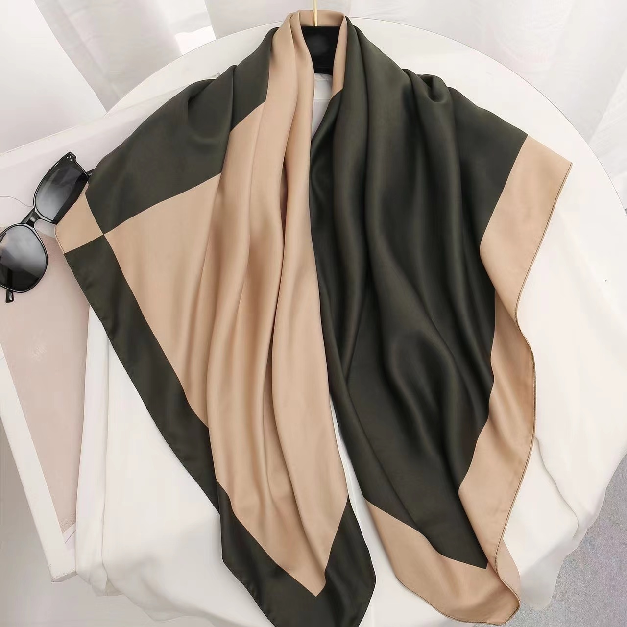 European American Style Fashion Light Luxury Print Color Matching Scarf ...