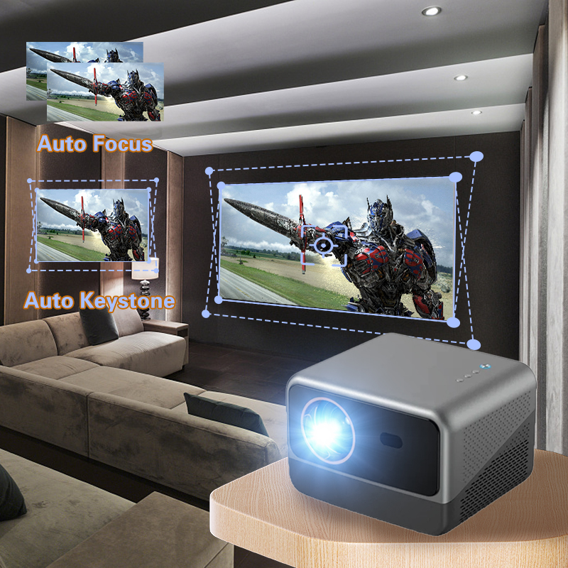 Projector Mini for Phone Portable Auto focus Android Smart Projector 2 ...