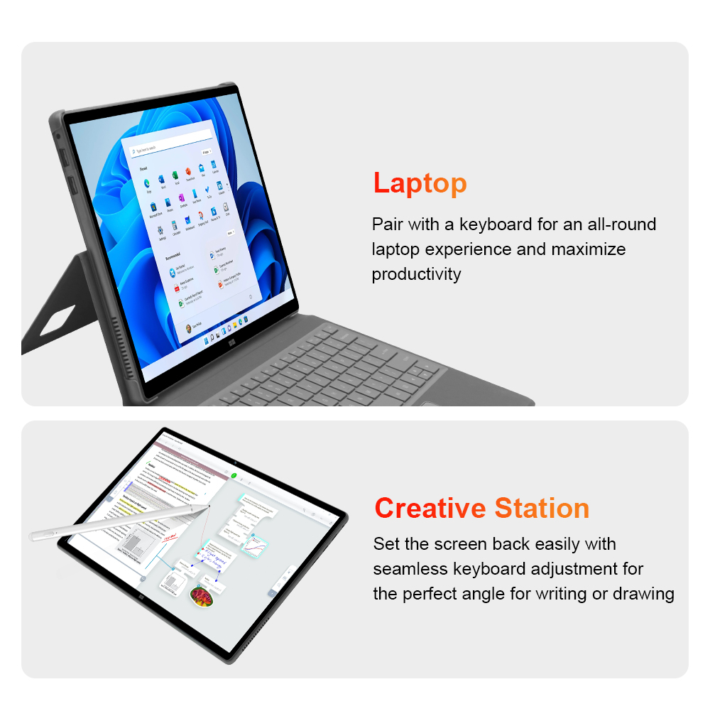 DERE Laptop T30 Pro Tablet Laptop 2 in 1 | 16GB RAM+1TB SSD | 13 Inch ...