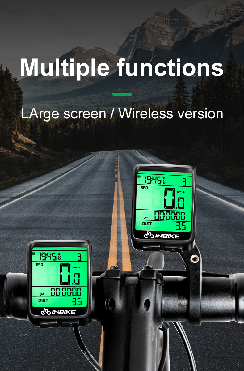 INBIKE Waterproof LED for two bike use cycle computer, Wireless MTB ...