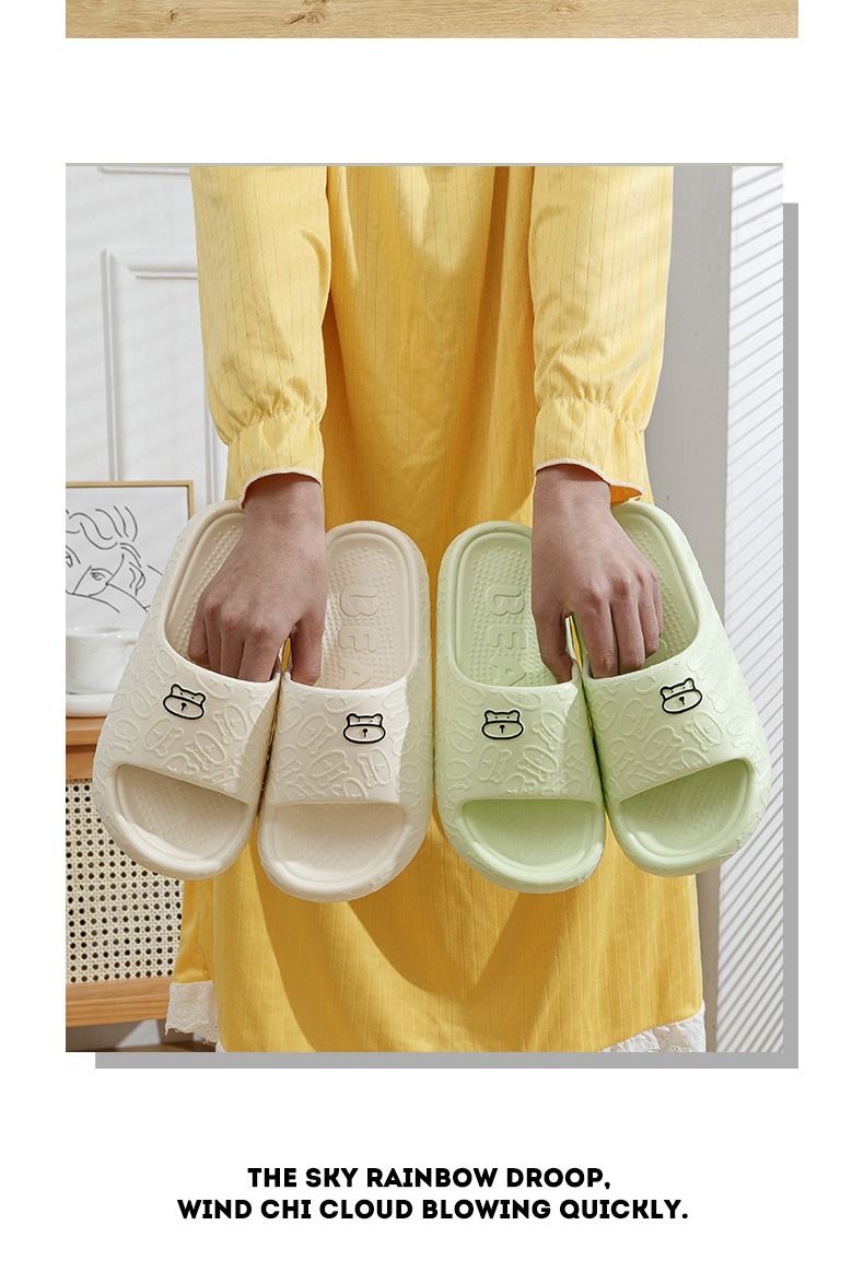【Ready Stock In Malaysia】Selipar Wanita Cute Bear Indoor Slippers Soft ...
