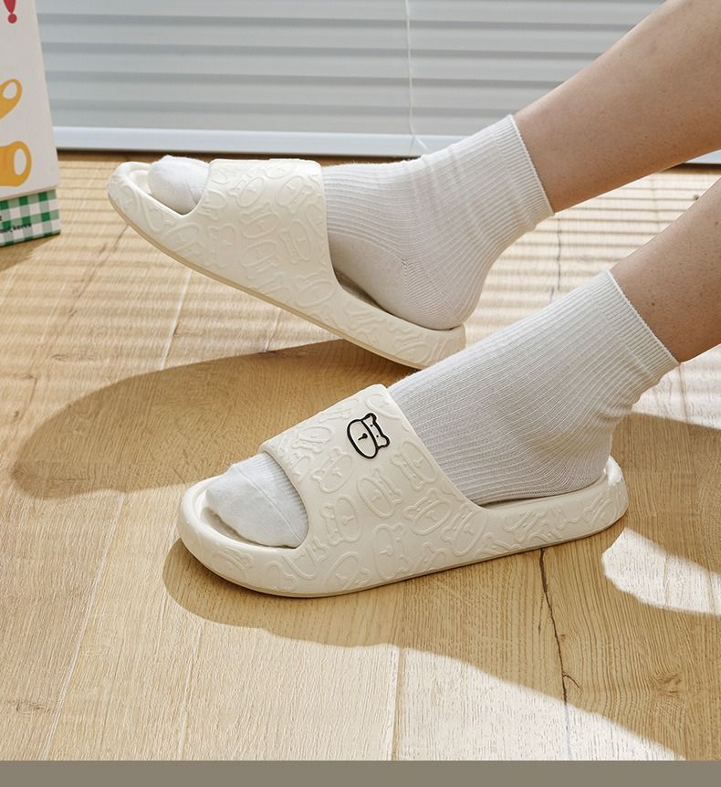 【Ready Stock In Malaysia】Selipar Wanita Cute Bear Indoor Slippers Soft ...
