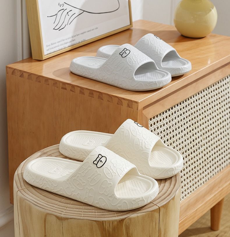 【Ready Stock In Malaysia】Selipar Wanita Cute Bear Indoor Slippers Soft ...
