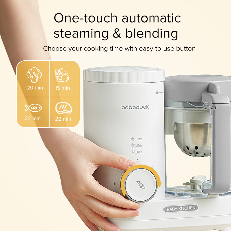 Boboduck 4 in 1 Baby Food Processor Heating/Steam/Defrost/Blend Can ...