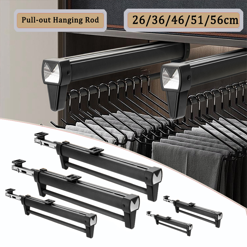 Pull Out Pants Hanger Rack Sliding Wardrobe Rack Organizer Clothes ...
