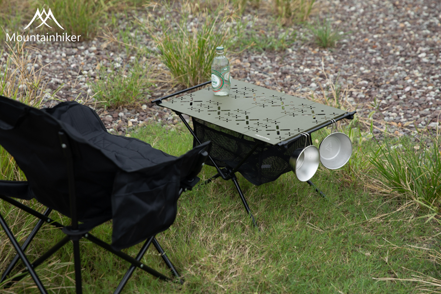 Mountainhiker portable folding table with mesh storage compartment, 4 ...