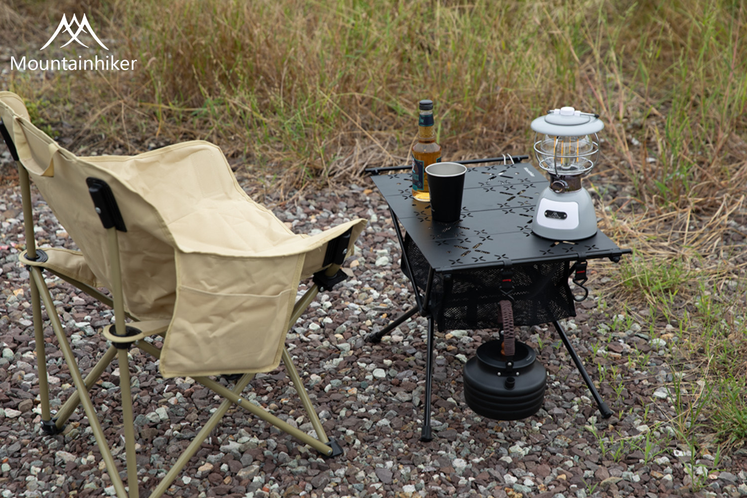 Mountainhiker portable folding table with mesh storage compartment, 4 ...