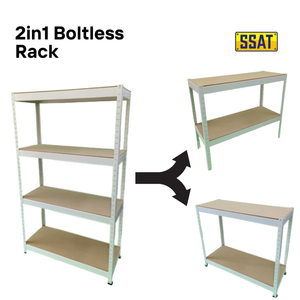 5Tier Adjustable Metal Boltless Rack Shelf shelve rack Storage Besi ...