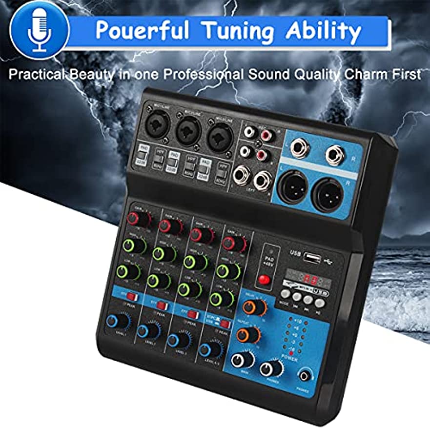 BOMGE MF5-A 5 channel Audio mixer USB Bluetooth professional sound ...