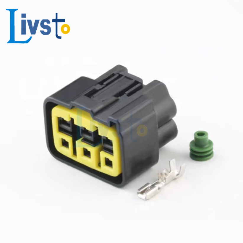 1 pcs 6 Pin Cable Harness PCB Socket Waterproof Motorcycle rectifier charger Connector FSW-C-6F ...