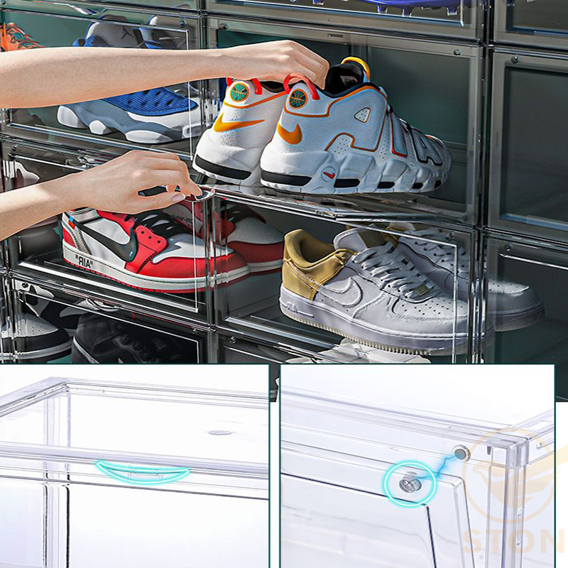 IKEA Acrylic Shoe Box Foldable Shoe Rack Folding Cabinet Storage ...