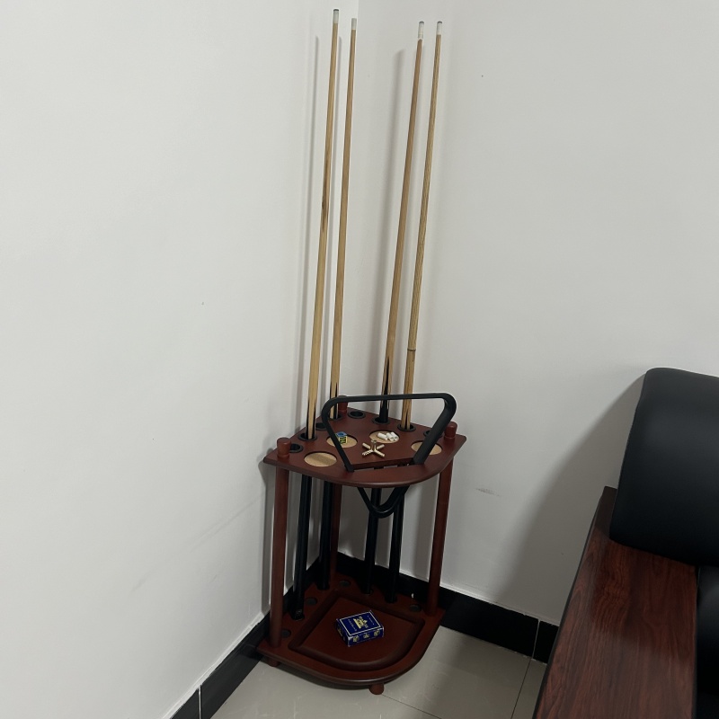 Solid Wood Billiard Cue Storage Rack 8-Hole 9-Hole Fan-Shaped Cue Rack ...