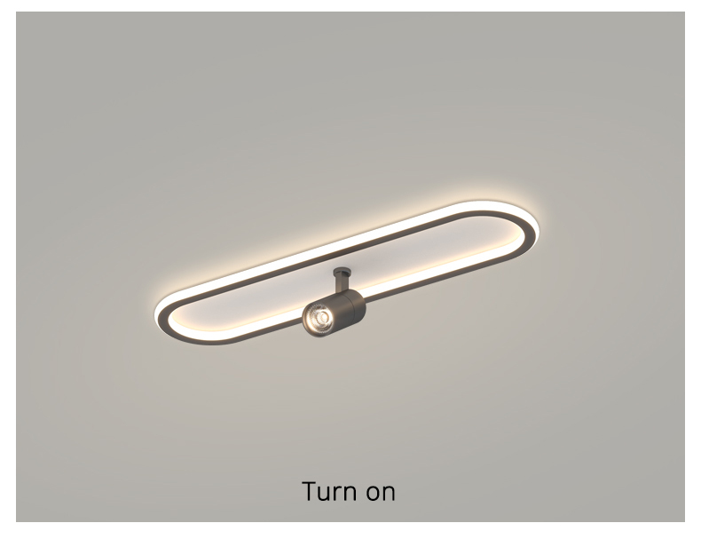 LED Ceiling Lights With Spotlights Minimalist Track Light No Main Light ...