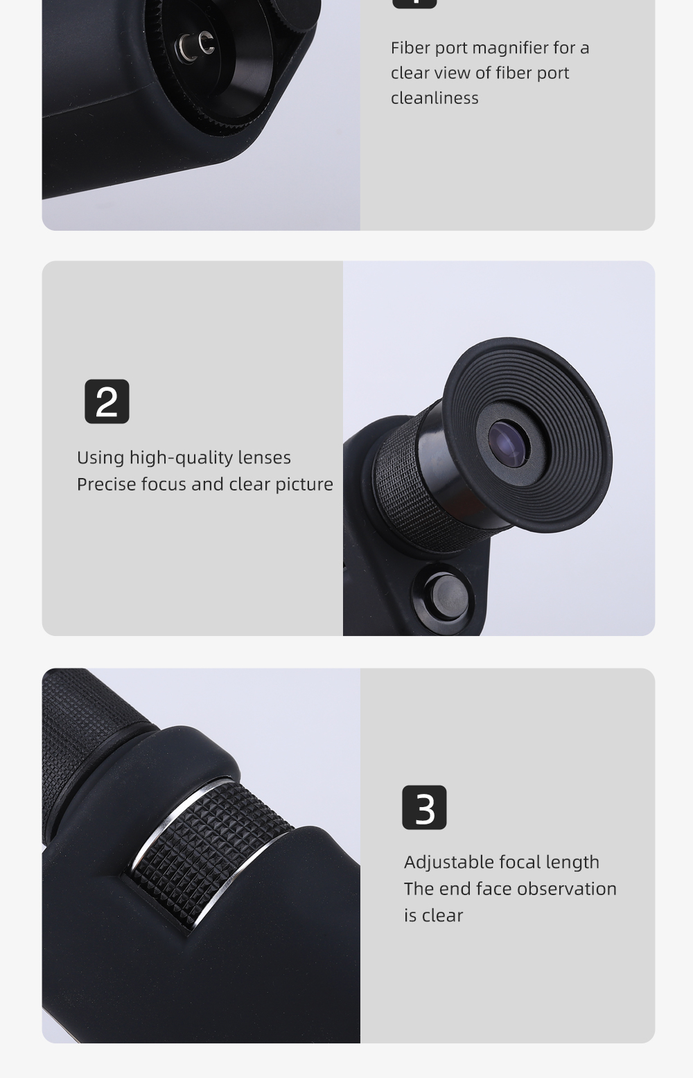 400x Fiber Optic Microscope Scope Magnification Handheld CL Light Fiber ...