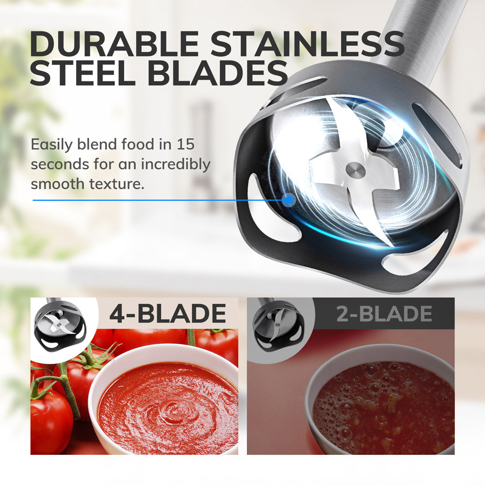 MIUI Electric Hand Held Stick Blender 6-in-1 Multi-Purpose Immersion ...