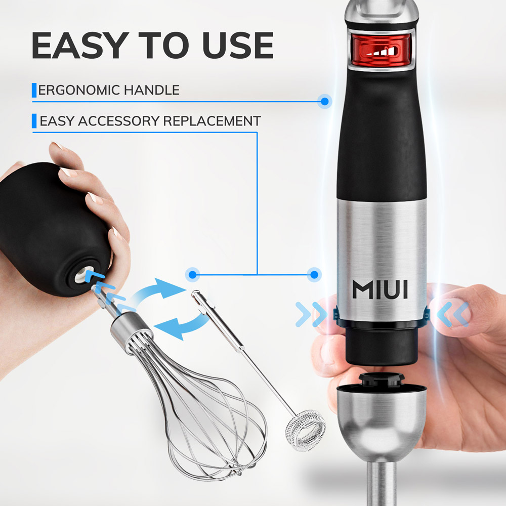 MIUI Electric Hand Held Stick Blender 6-in-1 Multi-Purpose Immersion ...