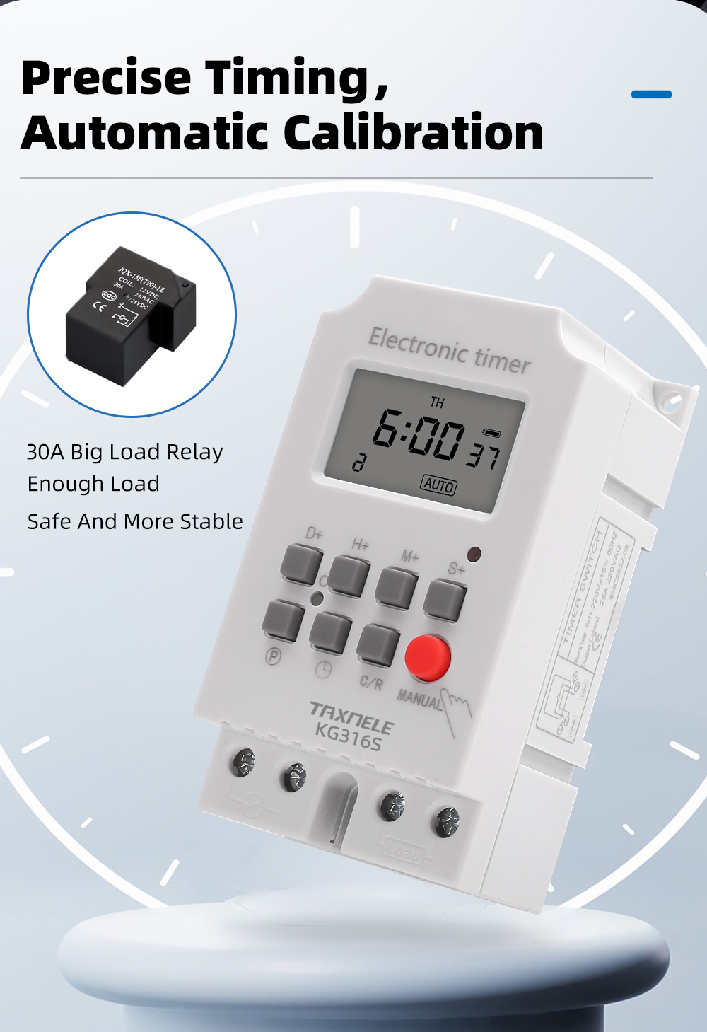 KG316S High Load 30A 220V 7 Days Weekly Digital Electronic Lighting ...