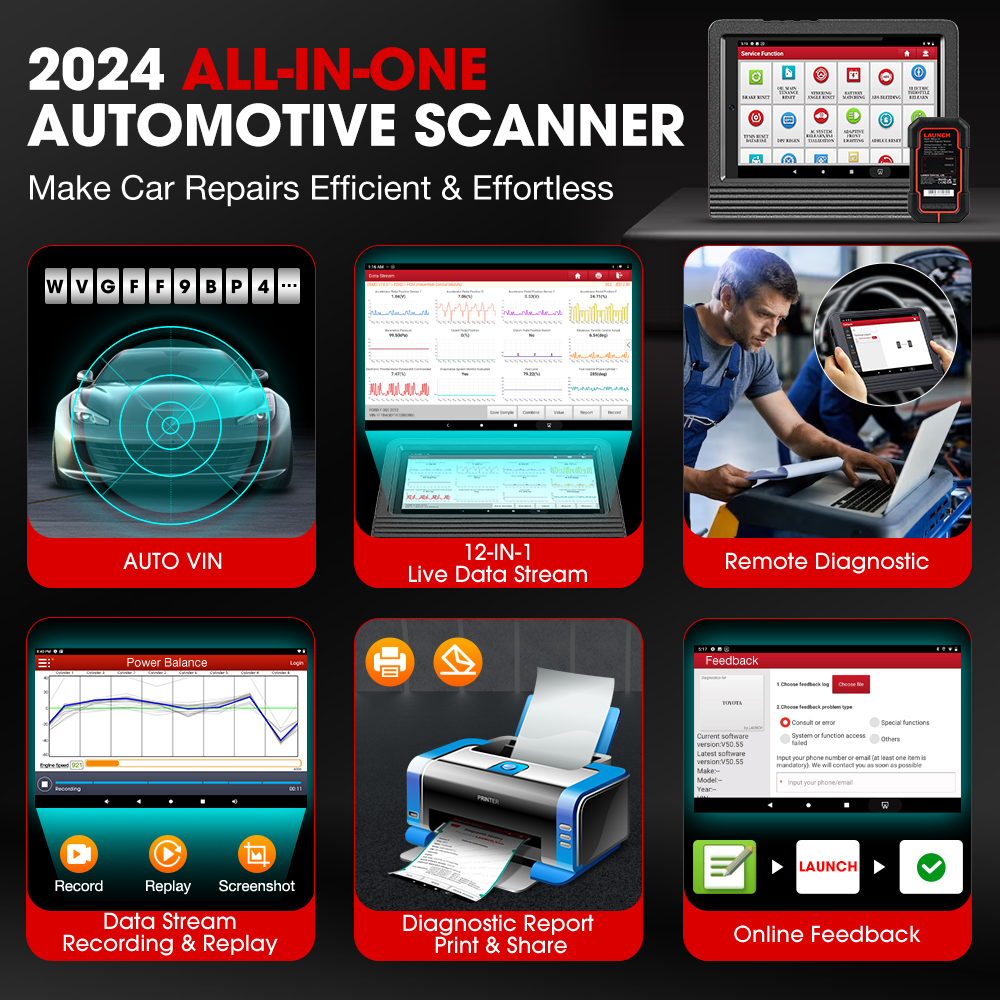 LAUNCH X431 PRO V5.0 Car Diagnostic Tools DBScar VII VCI CAN FD DOIP ...