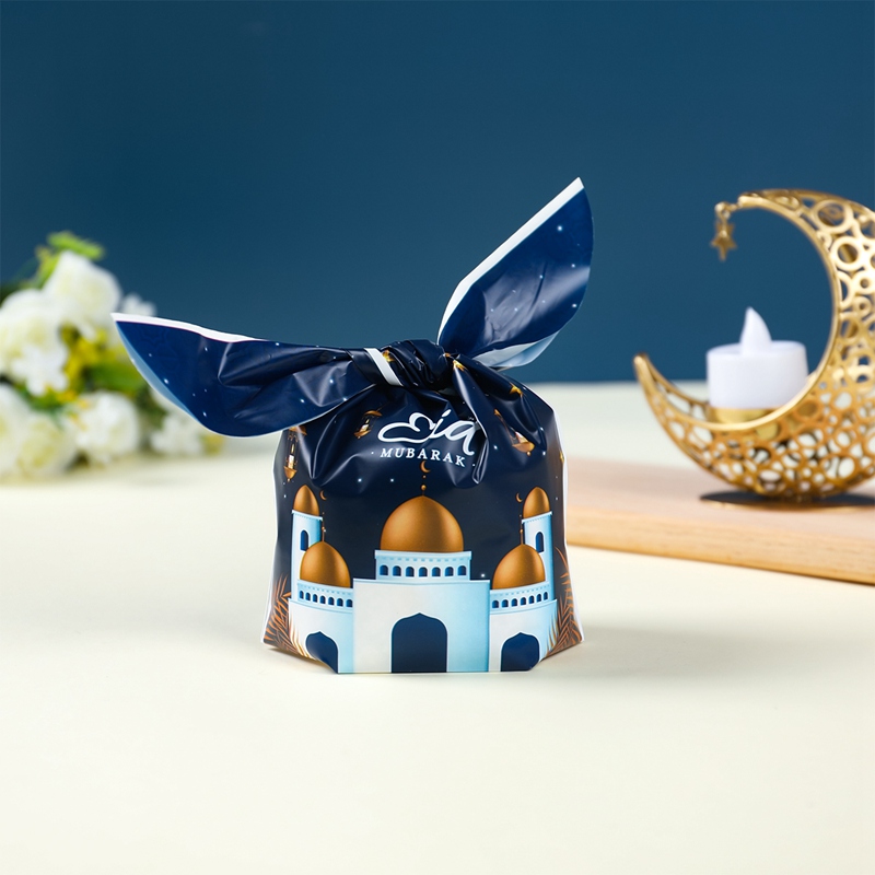 50pcs Ramadan MUBARAK Candy Bags Eid Rabbit Ear Packing Bag Eid Mubarak ...