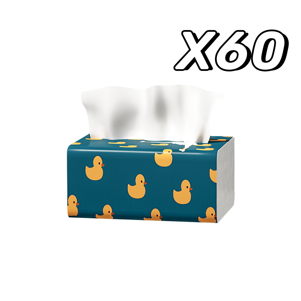 [60 PACKS] LamPure Facial Tissue Deluxe Tissue Comfortable Tissues Soft ...