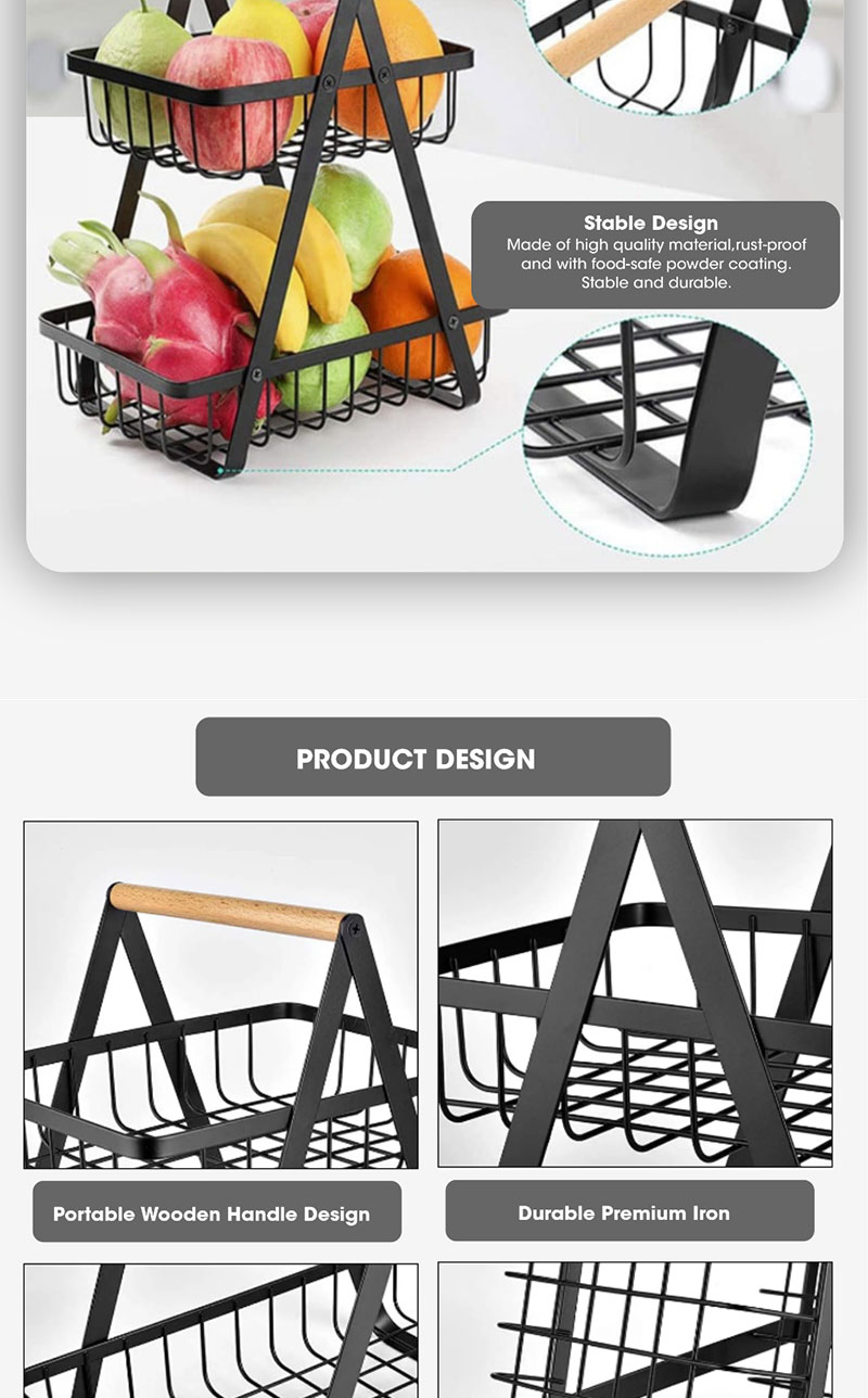 GEESO 2 Tier Onion Rack Fruit Basket Rak Bawang Bertingkat Vegetable ...