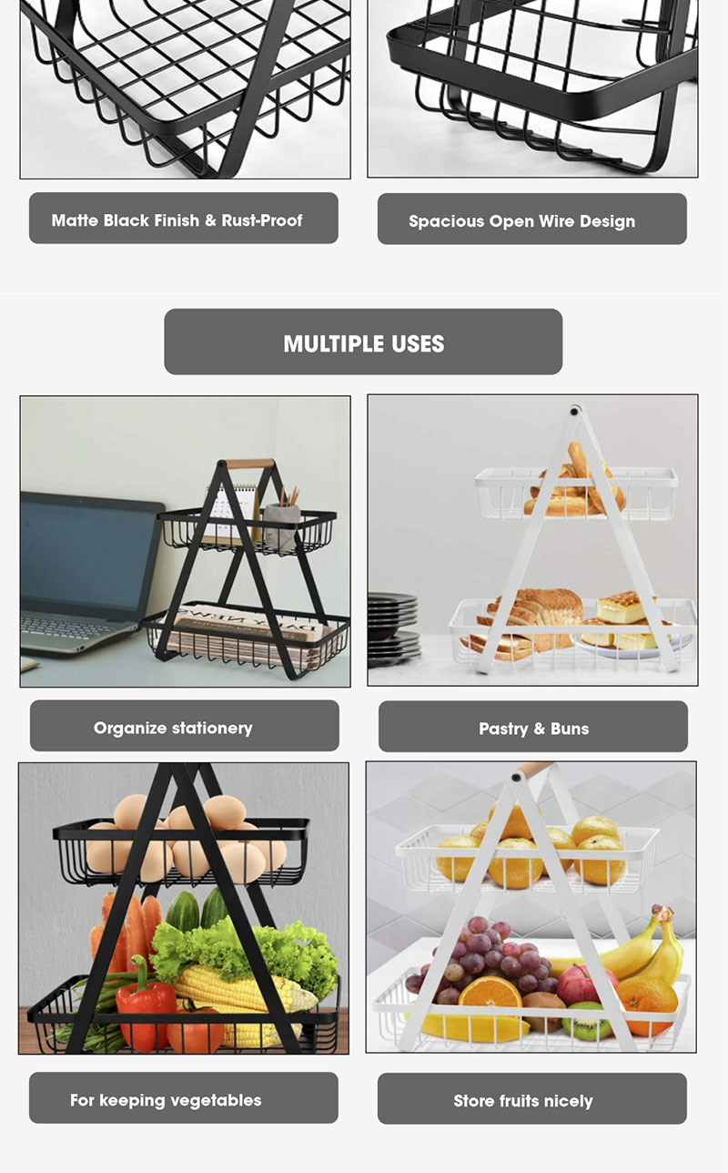 GEESO 2 Tier Onion Rack Fruit Basket Rak Bawang Bertingkat Vegetable ...