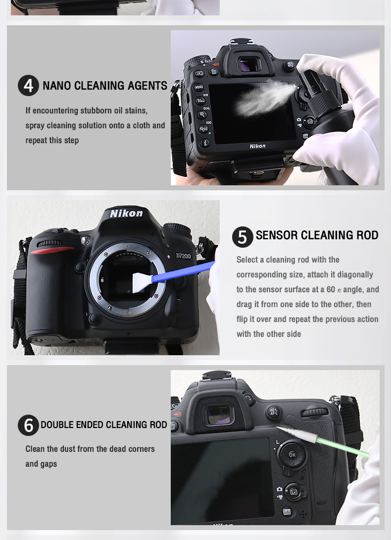 【local store】Zomei 17 Piece Camera Cleaning Set Paper can storage box Nano antibacterial cleaner ...