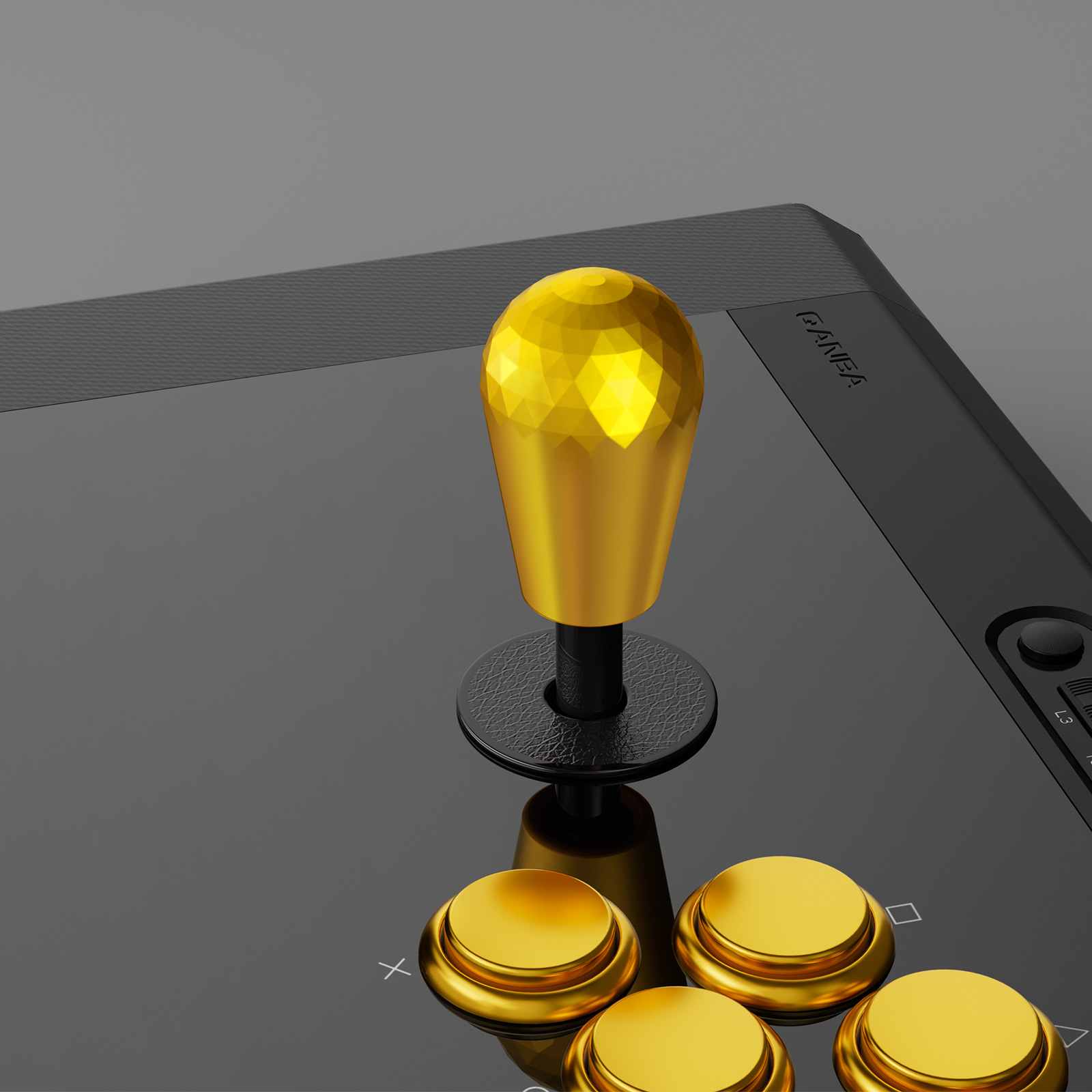 Qanba Prizm Electroplated Arcade Stick Top Ball Oval Dome Oval Top Ball ...