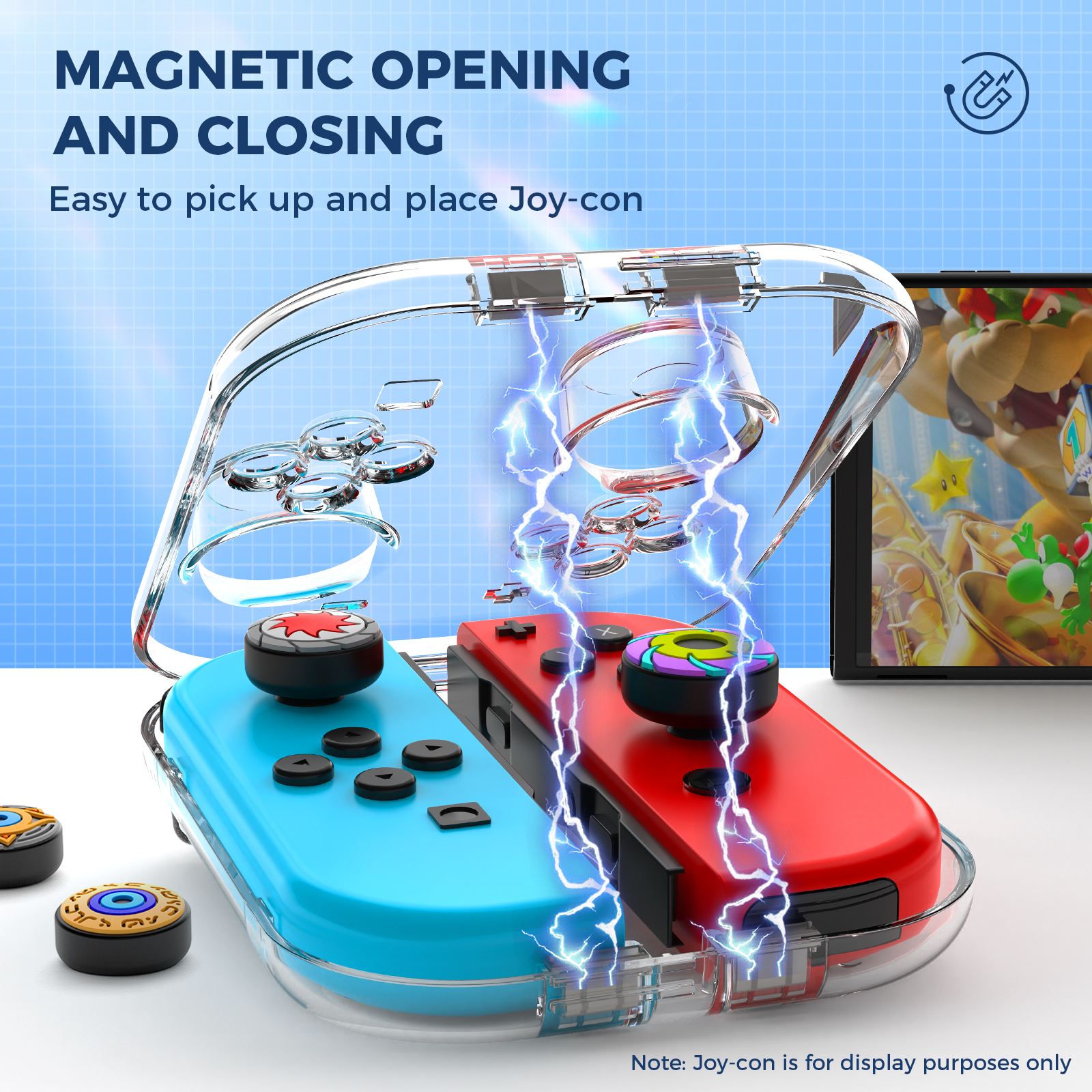 IINE Miniature PC Transparent Joycon Storage Case for Nintendo switch ...