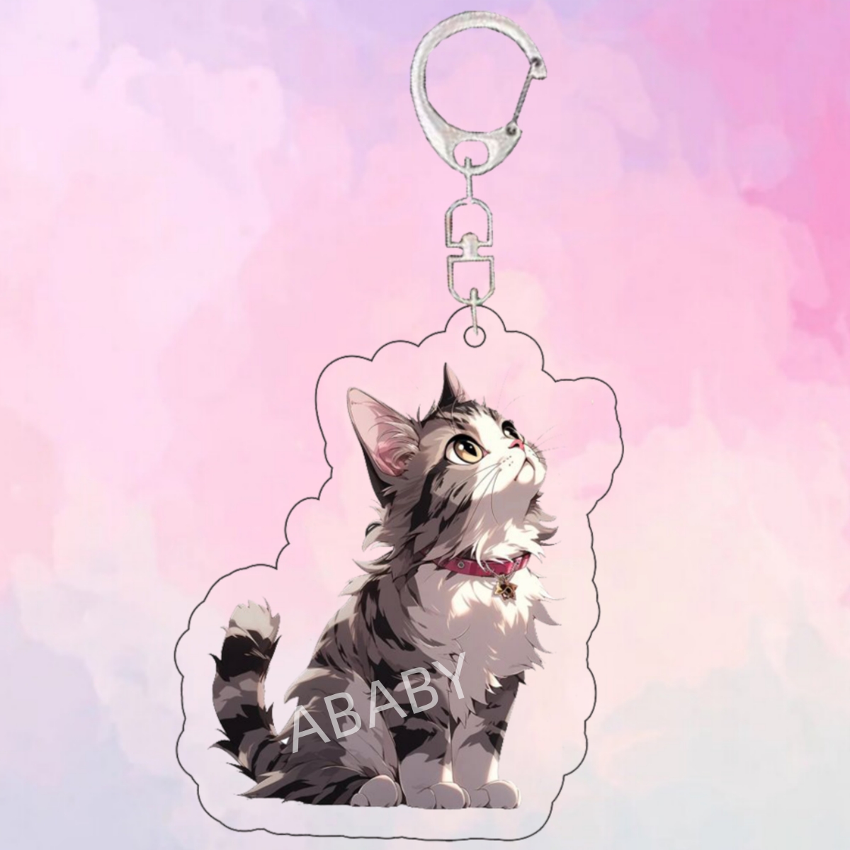 【5cm】 Cute Cat Acrylic Keychain children Pendant可爱猫猫钥匙扣 | Shopee Malaysia