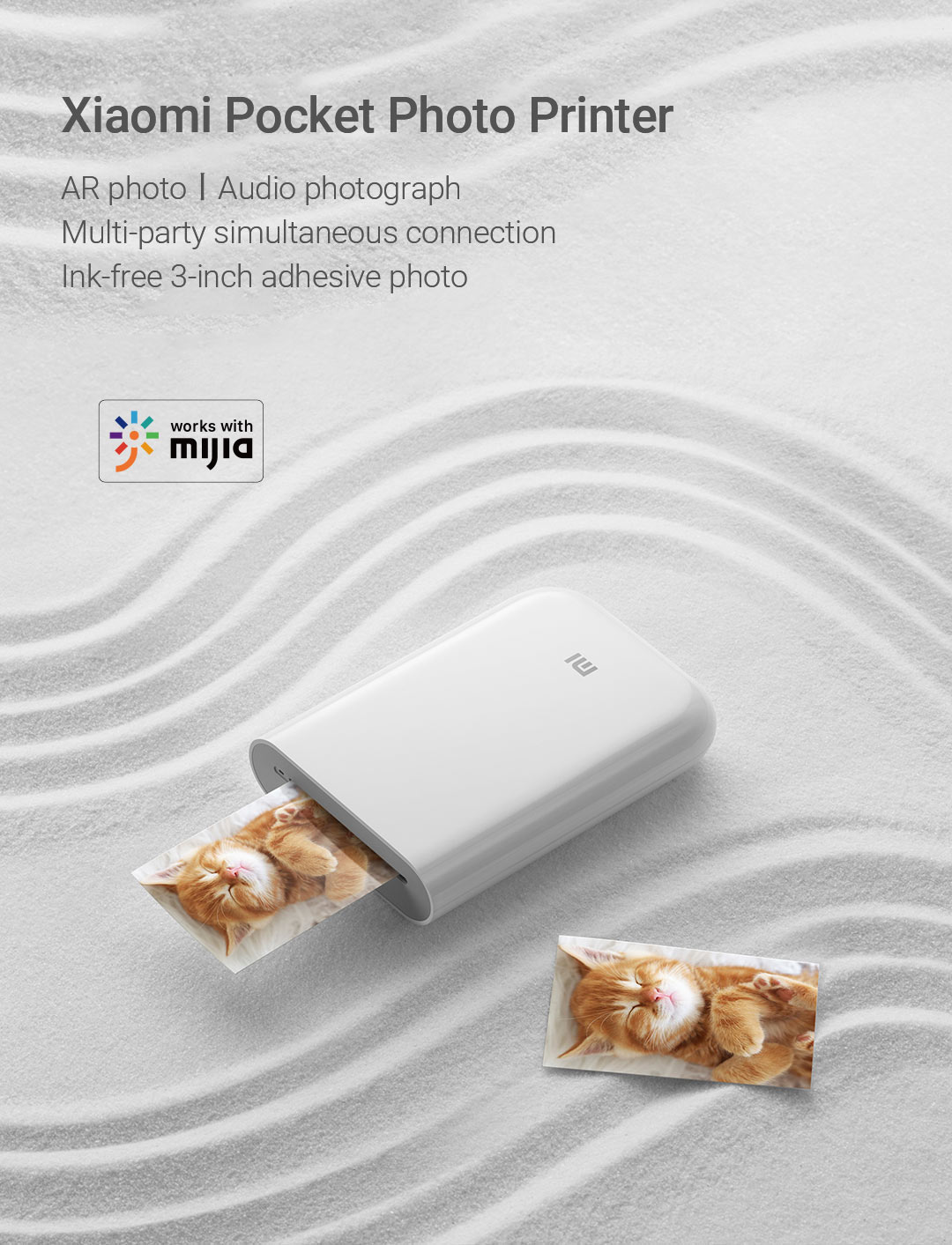 Xiaomi Mijia Smart Photo Printer Bluetooth 5.0 ZINK Inkless Technology ...