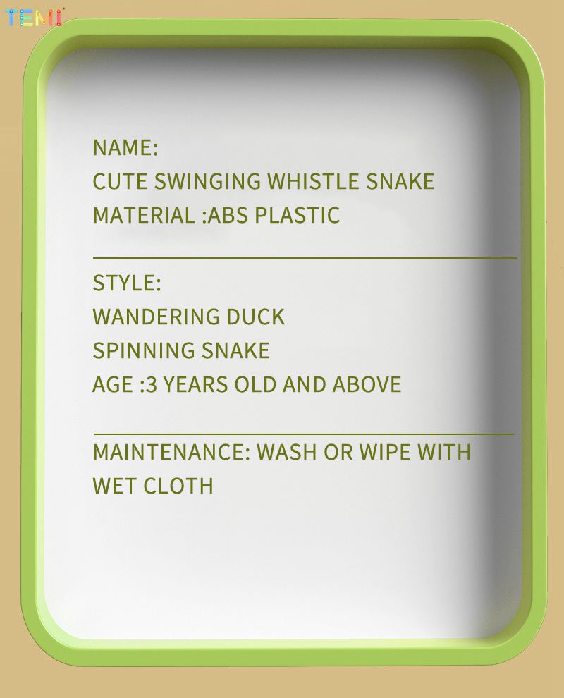 TEMI Tricky Whistle Shaking Snake Influencer Simulation Funny Swing ...