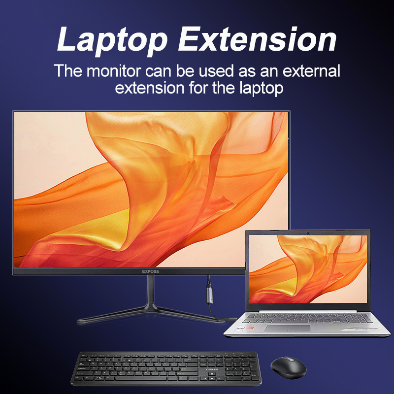 EXPOSE Gaming Monitor Curved 75HZ HDMI/VGA FHD Monitor pc With Speaker ...