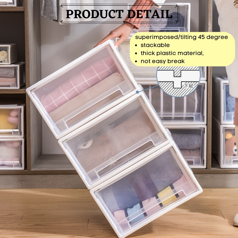 IKEA Drawer Organizer Storage Box Large Capacity Stackable Storage Box ...