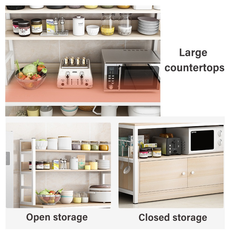 5 Layer Kitchen Rack Cabinet Organizer Storage Rack Steel Kitchen Heavy ...
