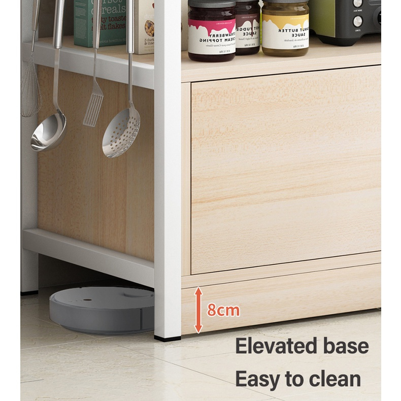 5 Layer Kitchen Rack Cabinet Organizer Storage Rack Steel Kitchen Heavy ...