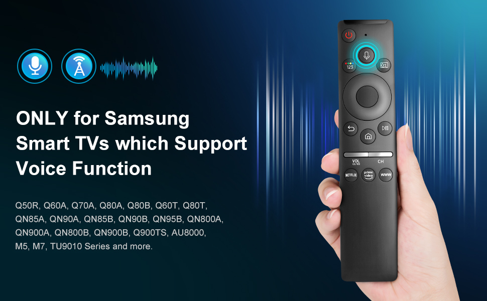 Voice Remote Compatible for Samsung Smart TV QLED UHD Frame Curved ...