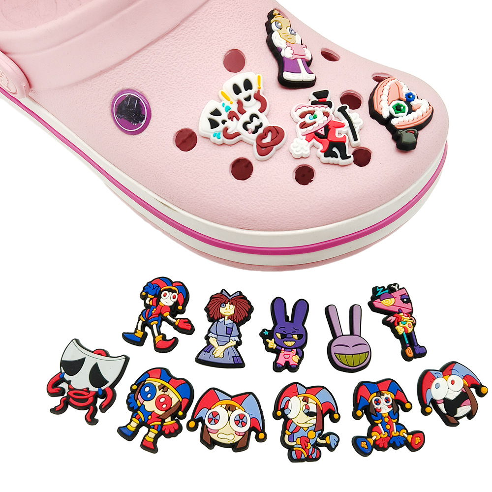 Cute Jibbitz 1pcs cartoon number Circus clown Crocs charms shoe Pins ...