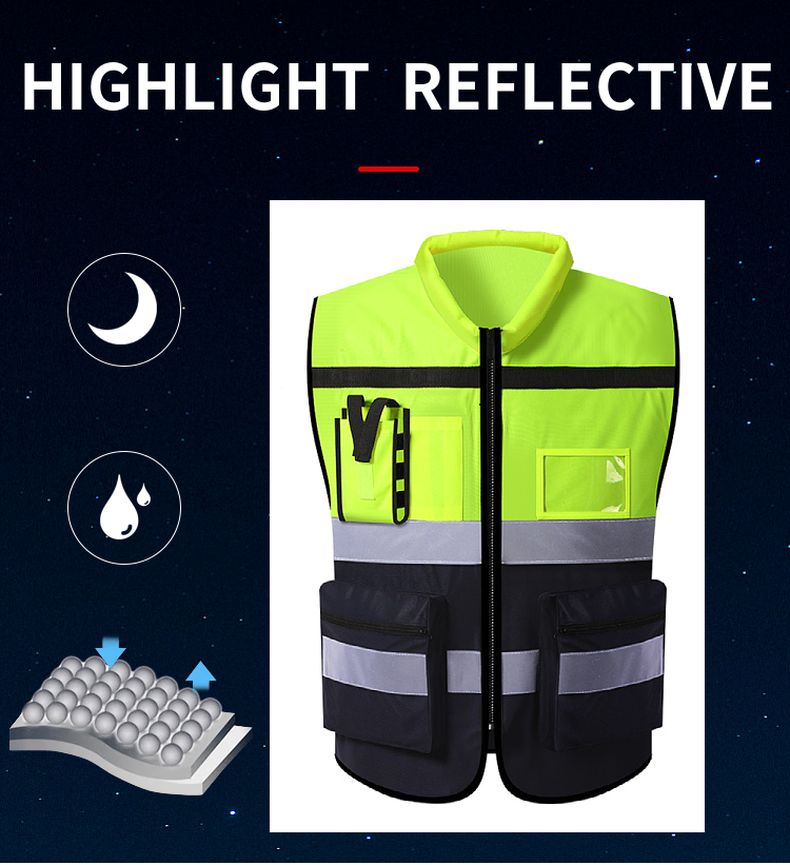 High Vis Vest Security with Logo Safety Vest Logo or Text Customize ...