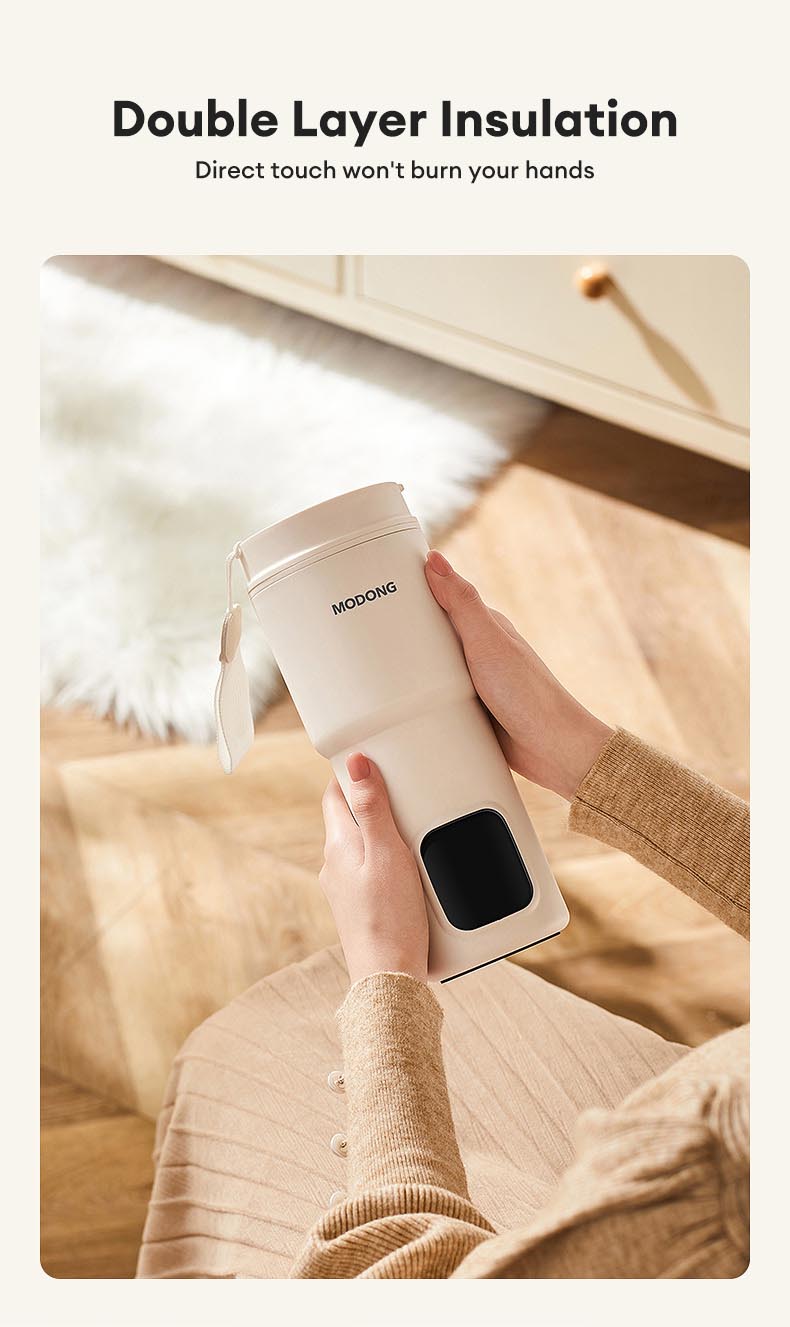 MODONG 600ML Portable Kettle Thermostatic Heating Electric Water Bottle ...
