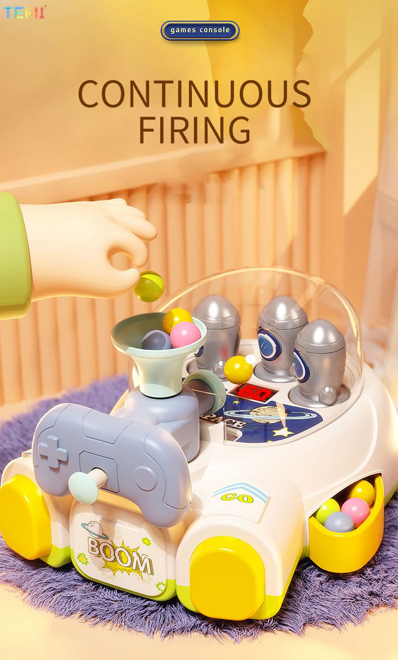 TEMI Kids Pinball Toy Children's Toy Pinball Game Console Desktop ...