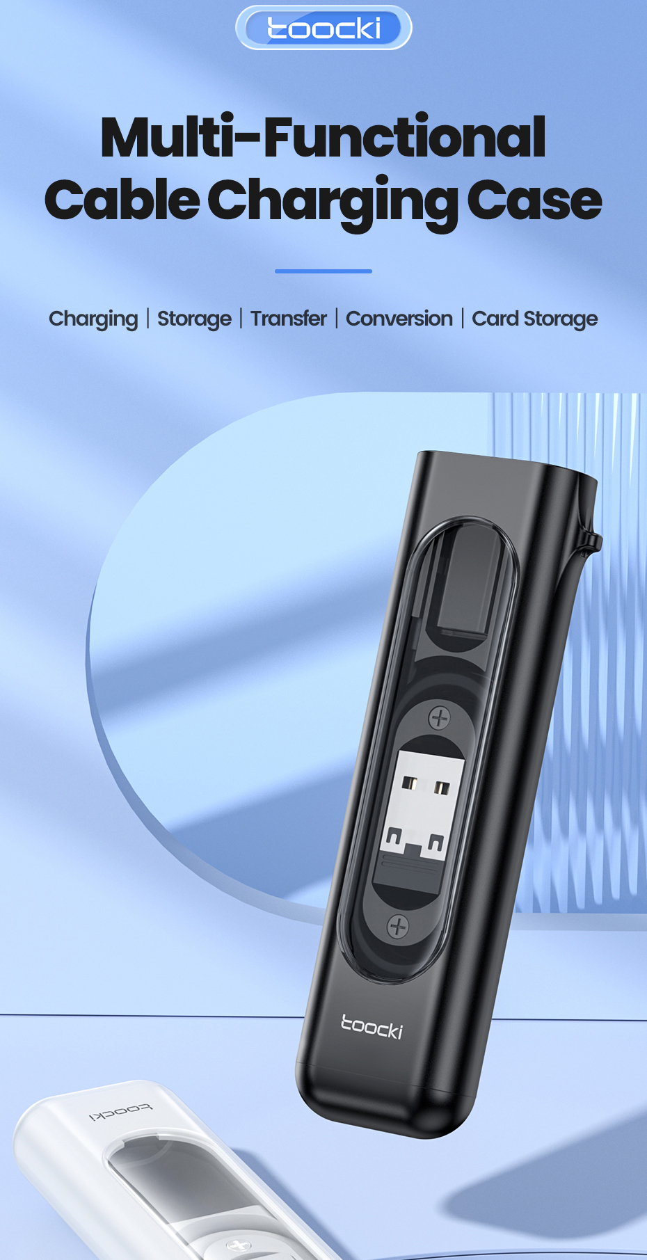 Toocki 5 in 1 Multi-Functional Cable Charging Case PD 60W Fast Charging ...