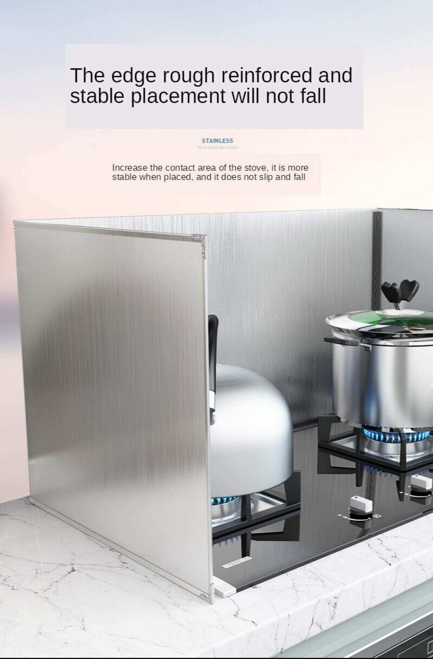 Removable Kitchen Stainless Steel Oil Baffle Foldable Kitchen Oil ...