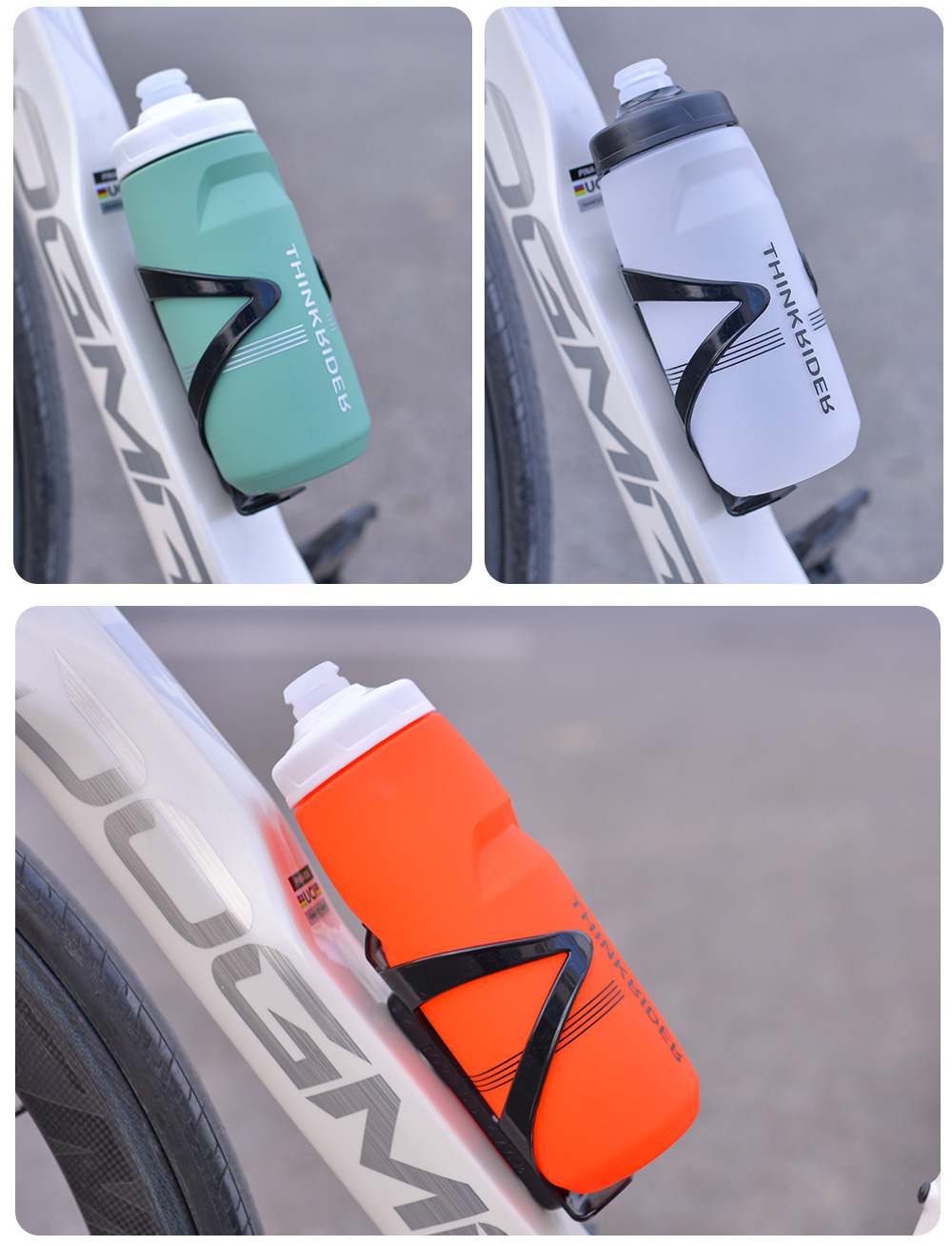 ThinkRider Bicycle frosted water bottle Cycling Water Bottle 610/710ml ...
