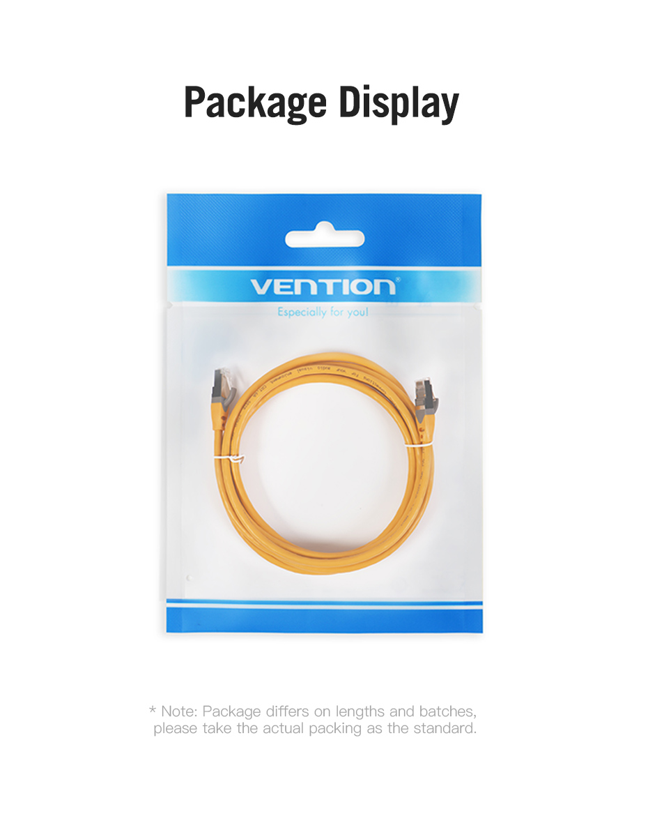 Vention Cat6a Ethernet Cable Doubled Shielded Lan Cable High Speed 10Gbps Network Patch Cord for ...
