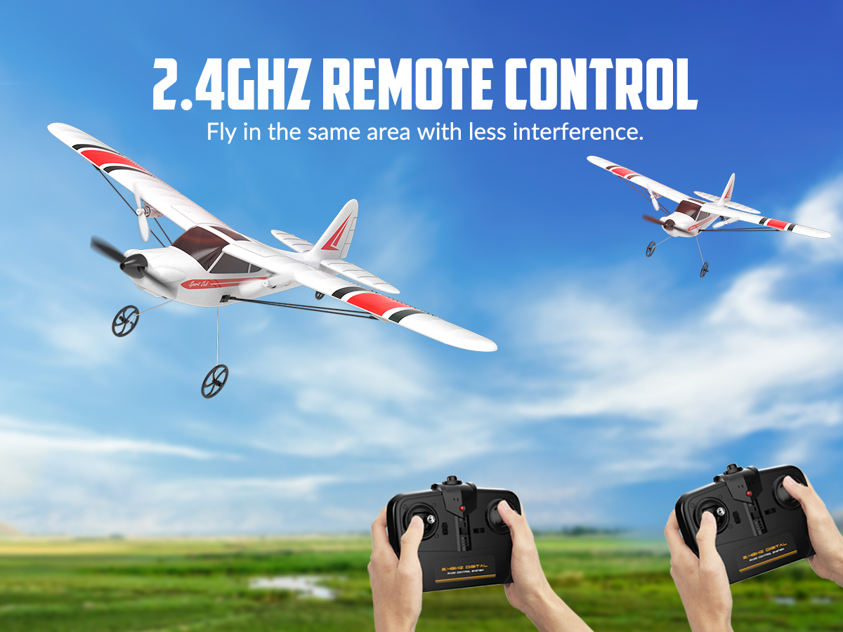 VOLANTEXRC RC Airplane Control 2.4Ghz 2CH 400mm Wingspan Fixed Wing EPP ...